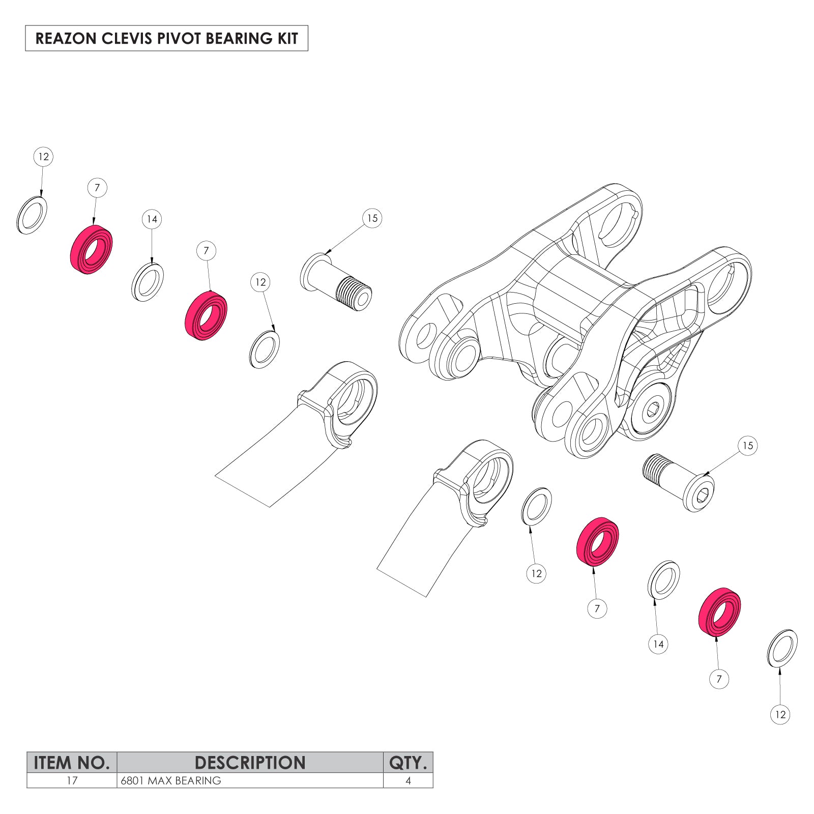 Darco/Lowdown/Reazon Horst/Clevis Pivot Bearing Kit – Chromag Bikes